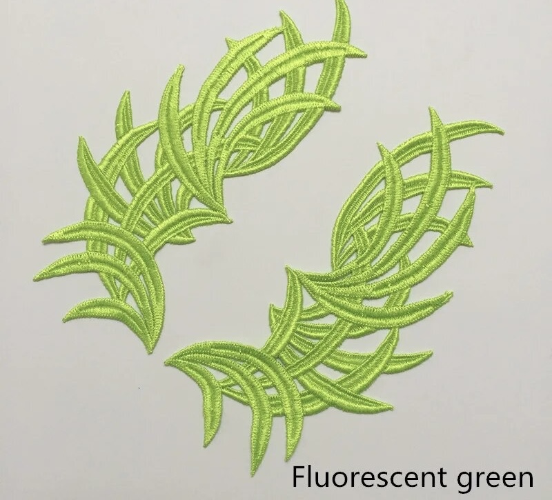 Appliqué Fans (Pair) - Flo Green - Bespoke Dancewear