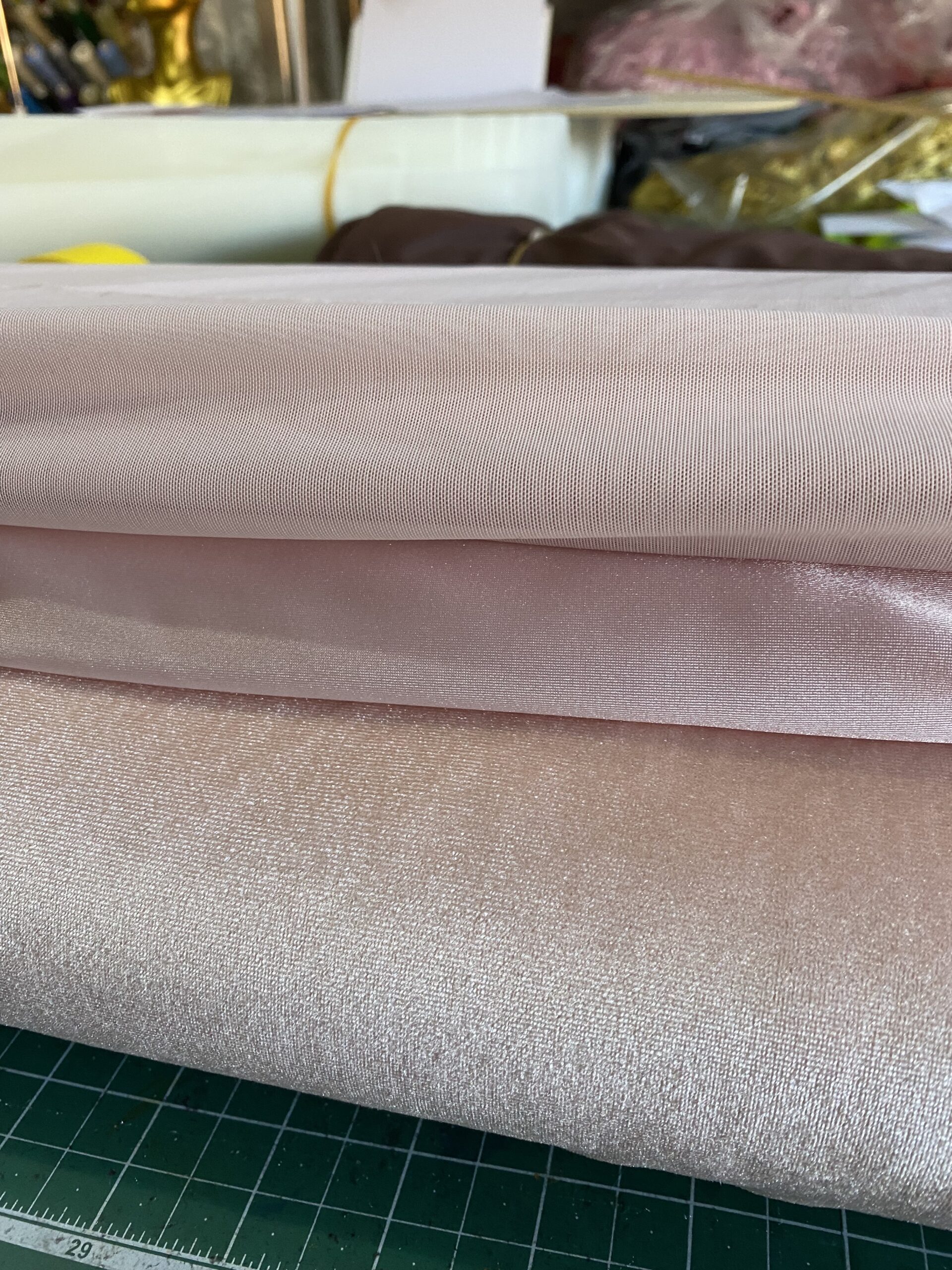 Spandex Velvet 4-Way Stretch Fabric - Ballet Pink - Bespoke Dancewear