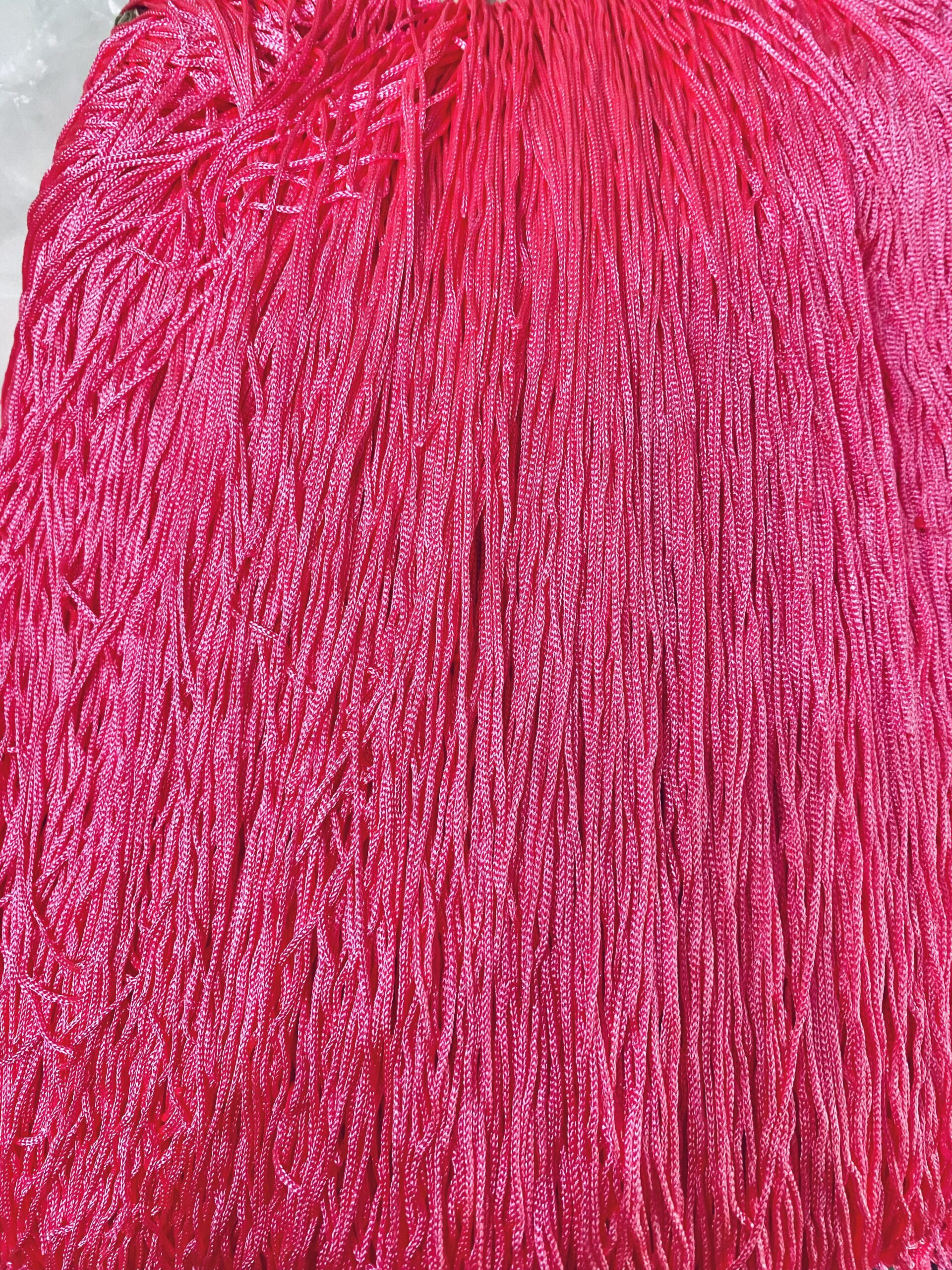Stretch Fringing 30cm - Hot Pink - Bespoke Dancewear